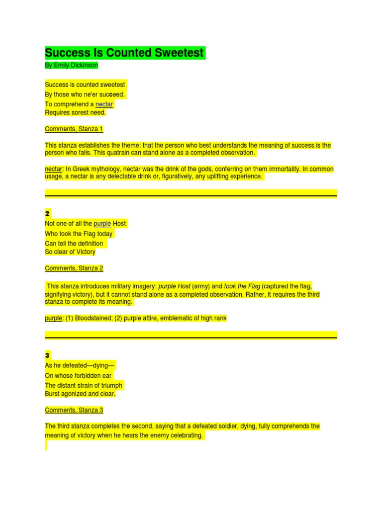 Success Is Counted Sweetest | PDF