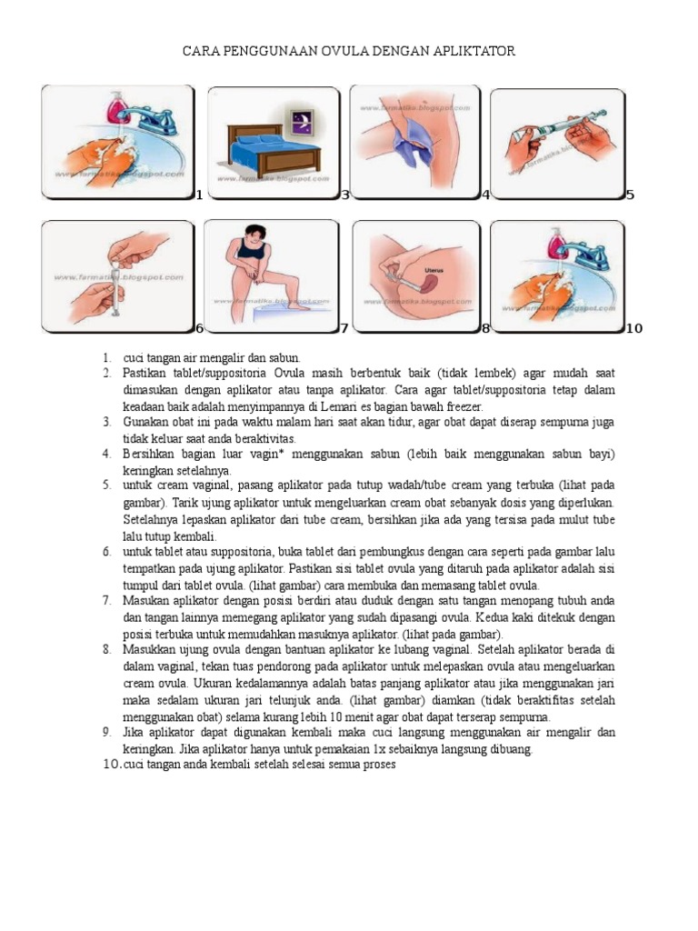 Cara Penggunaan Ovula Dengan Aplikator | PDF