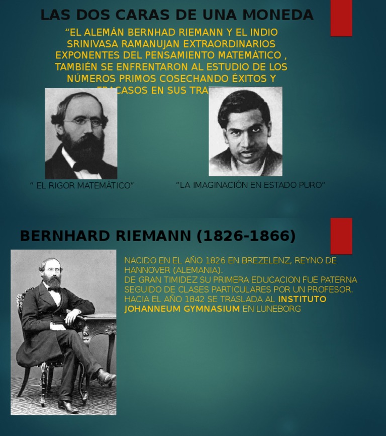 Bernhard Riemann: Matemáticas y Números Primos | PDF | Enseñanza de ...