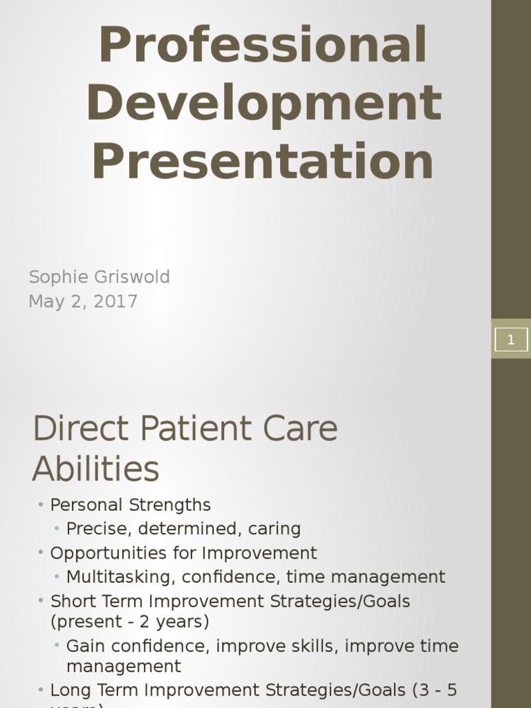 Professional Development Powerpoint | PDF | Nursing | Leadership