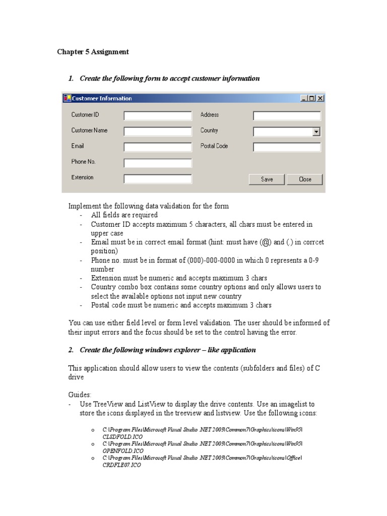 Create The Following Form To Accept Customer Information: Chapter 5 ...