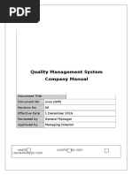 QM1 Quality Manual R9 (ISO 9001 - 2015) | PDF | Quality Management ...