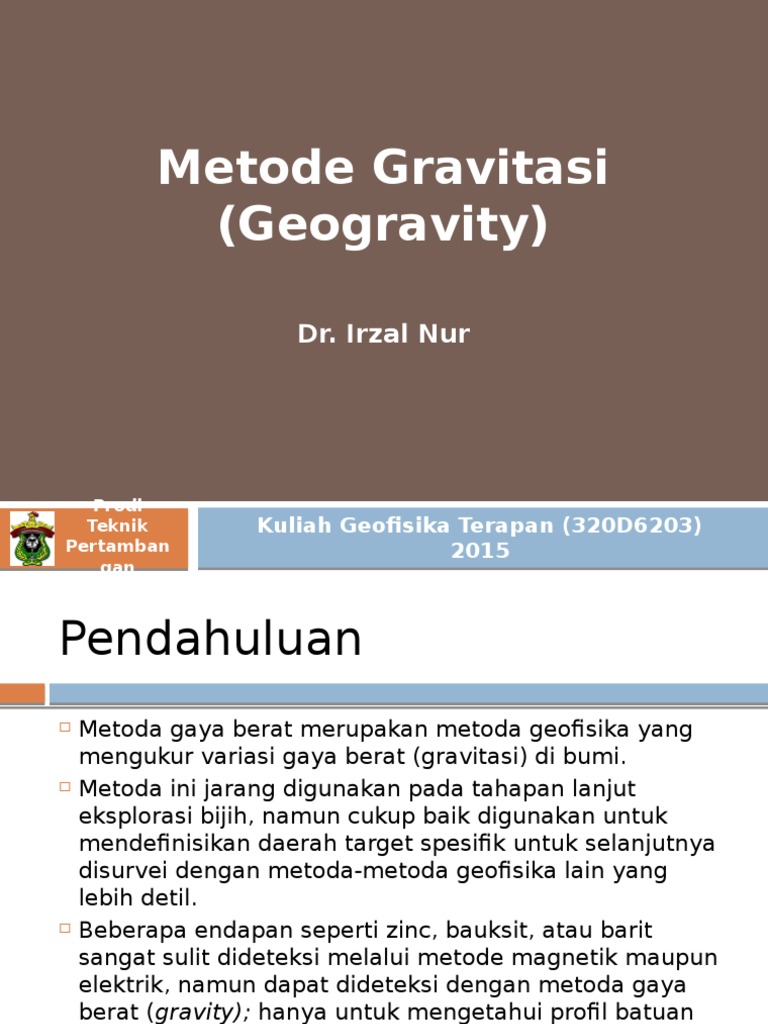 Metode Gravitasi | PDF