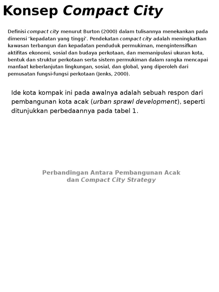 Konsep Compact City | PDF