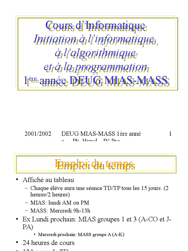Algorithmique | PDF | Programme informatique | Programmation