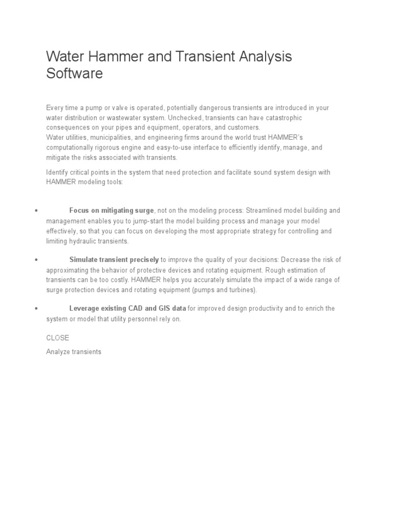 Capabilities of Hammer Software | PDF | Simulation | Risk