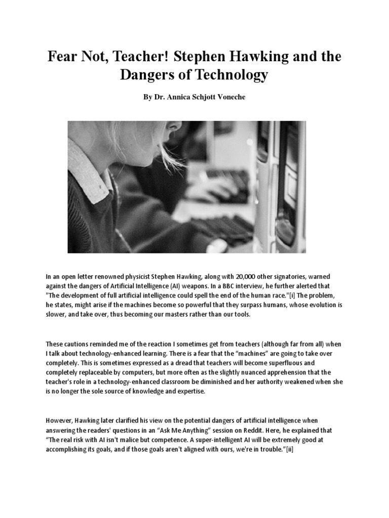 The Dangers of Technology | PDF | Artificial Intelligence ...