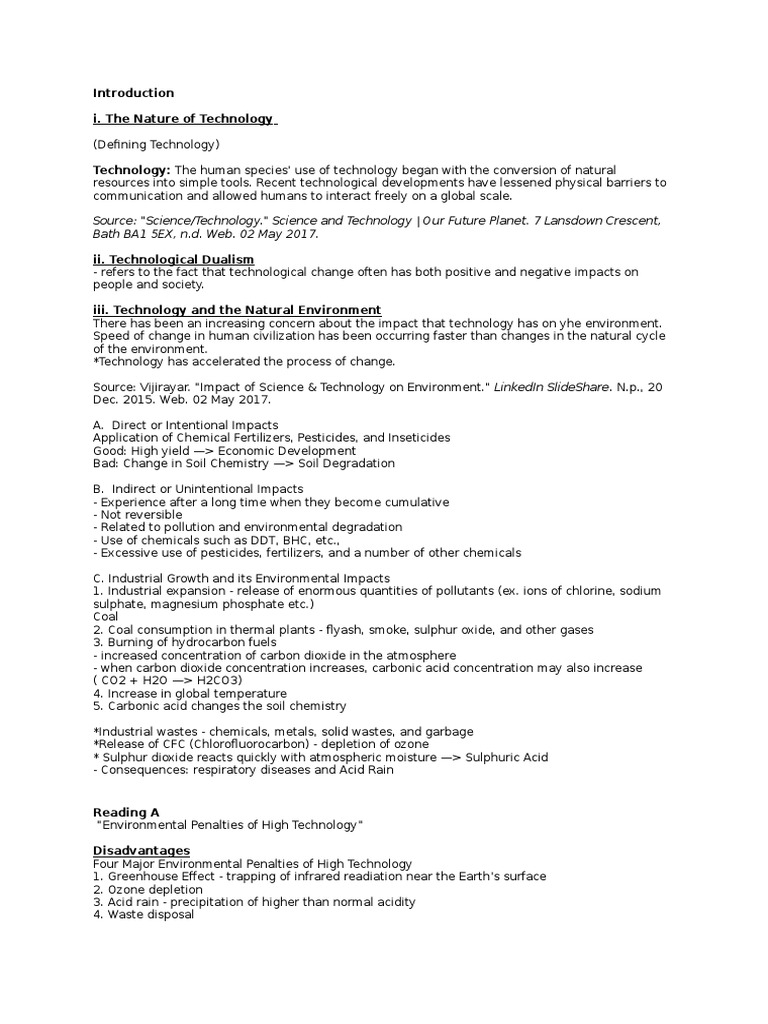 Technology's Environmental Impact Analysis | PDF | Sustainability ...