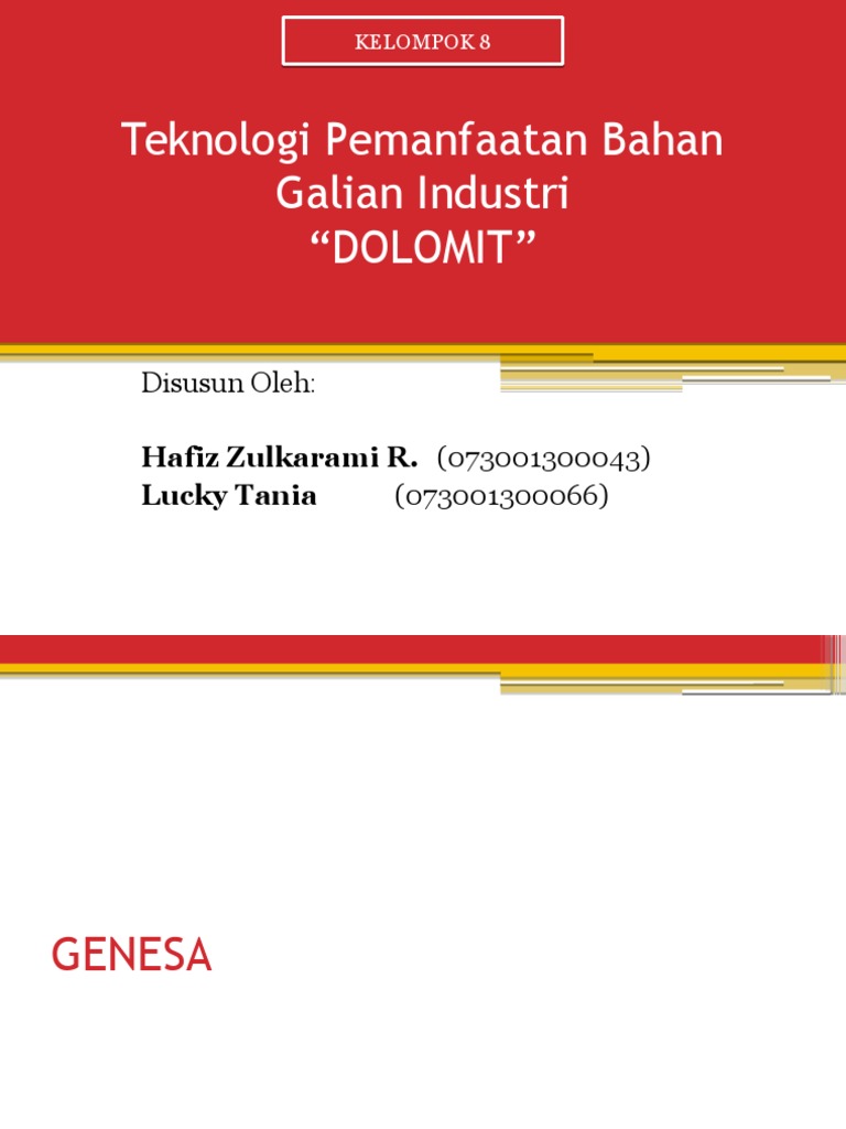 Pemanfaatan Dolomit dalam Industri | PDF