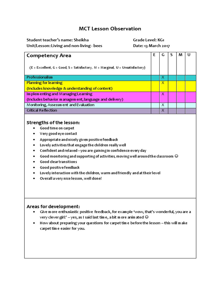 MCT 1 | PDF | Educational Assessment | Lesson Plan