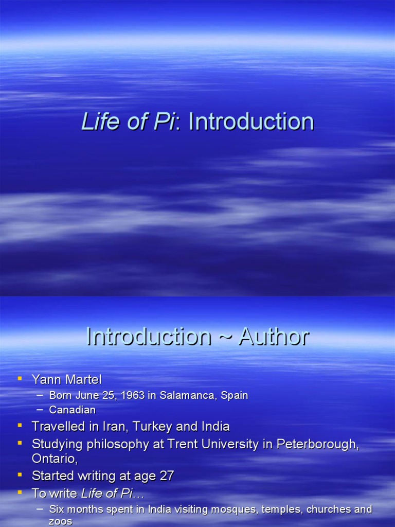 Introduction to Life of Pi | PDF | Storytelling | Religion And Belief