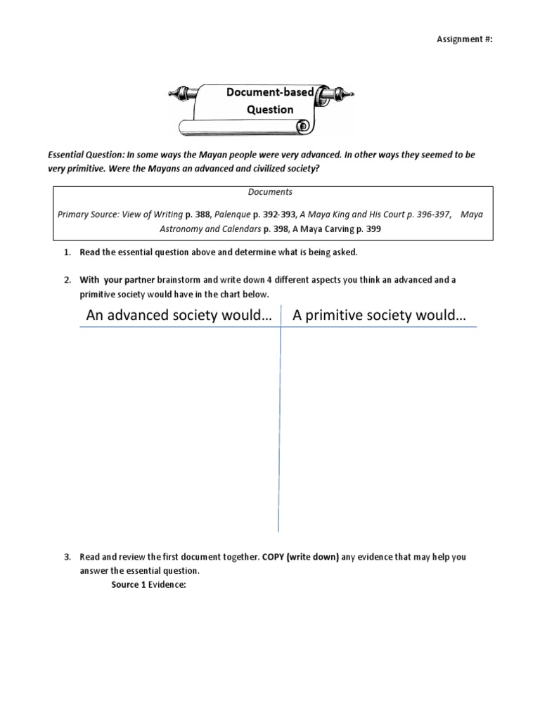 Mayan DBQ Walkthru | PDF | Maya Civilization