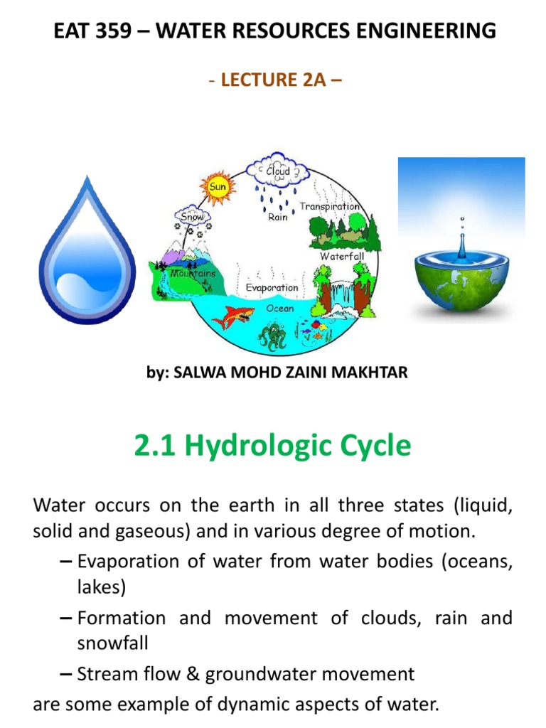 LECTURE NOTES-EAT 359 (Water Resources Engineering) - Lecture 2a ...