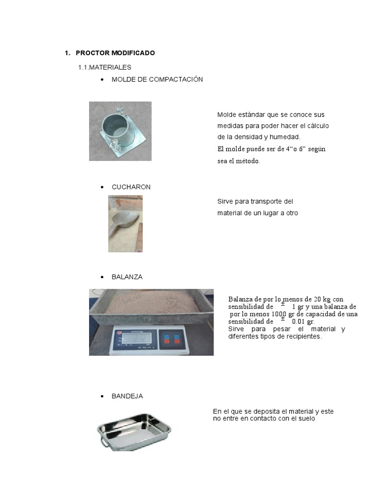 Proctor Modificado | PDF | Suelo | Agua
