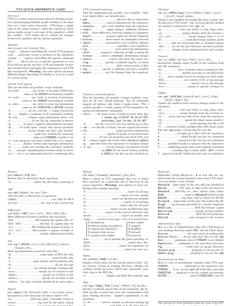 Cvs Quick Reference Card Lg Pdf 