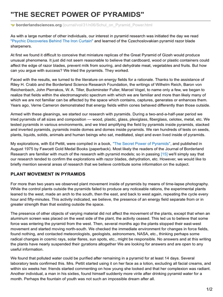 The Secret Power of Pyramids | PDF | Nature | Science