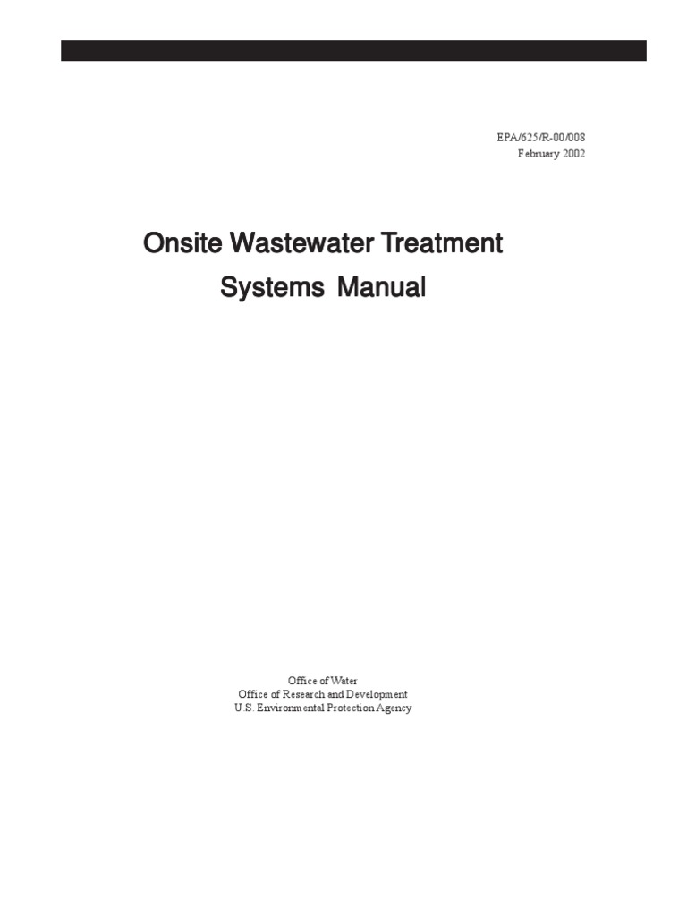Onsite Wastewater Treatment Systems Manual - USEPA | PDF | Sewage ...