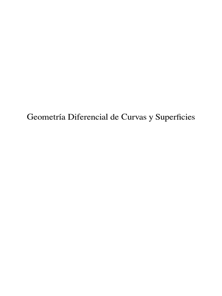 321 - Geometría Diferencial de Curvas y Superficies | PDF | Física teórica | Álgebra lineal