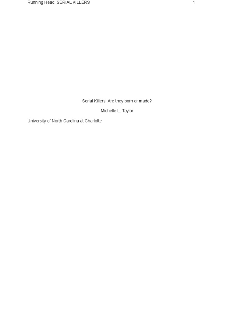 Serial Killers - Research Paper - Revision 3 | PDF | Psychopathy ...