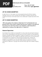 Middle School Art Syllabus 2013-2014 | PDF | Visual Arts Education ...
