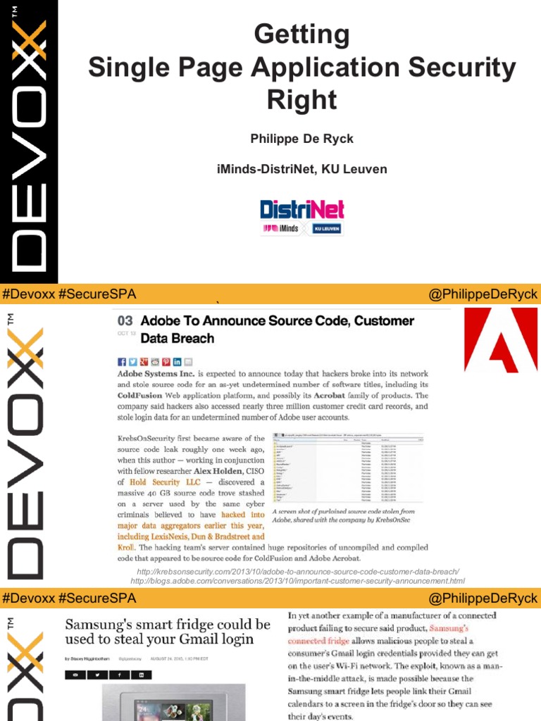 Getting Single Page Application Security Right | PDF | Http Cookie | Dynamic Web Page