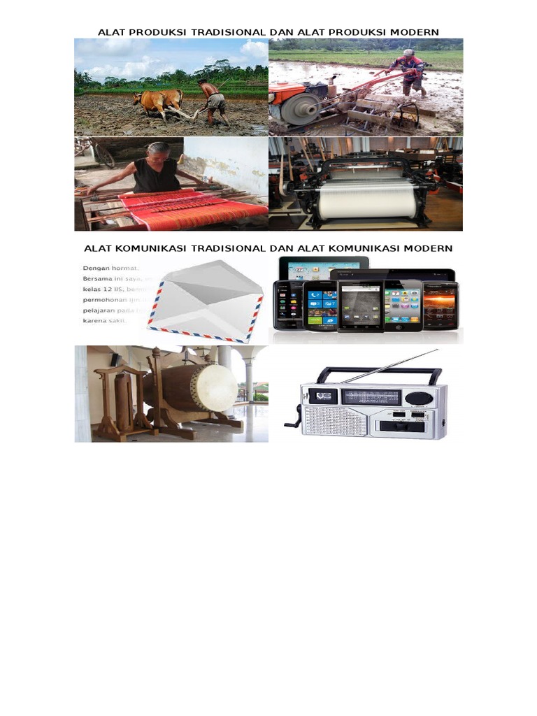 Alat Produksi Tradisional Dan Alat Produksi Modern | PDF