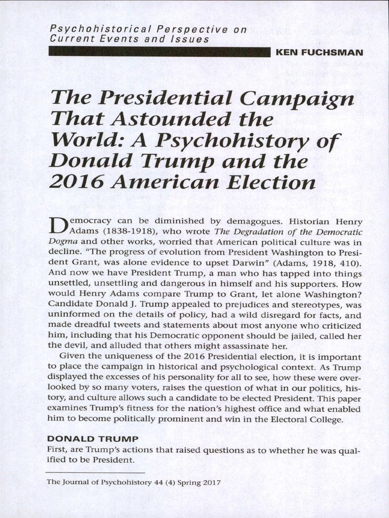 The Presindential Campaing | PDF | Donald Trump | American Government