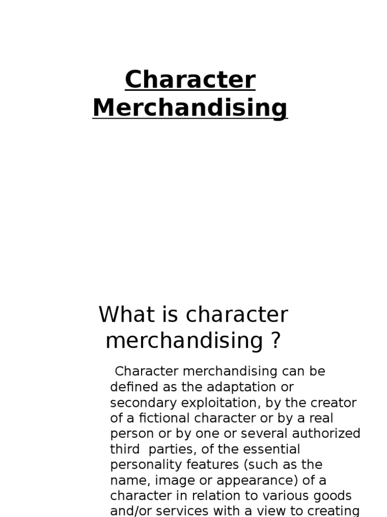 5.character Merchandising | PDF | Personality Rights | Merchandising