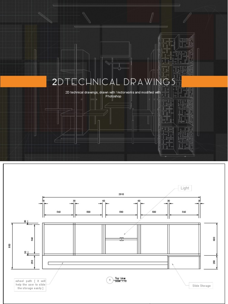 Dtechnical Drawings: 2D Technical Drawings, Drawn With Vectorworks and ...