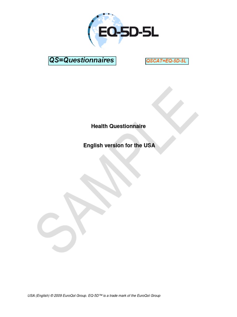 EQ-5D-5L v1 Annotated CRF | PDF | Anxiety | Abnormal Psychology