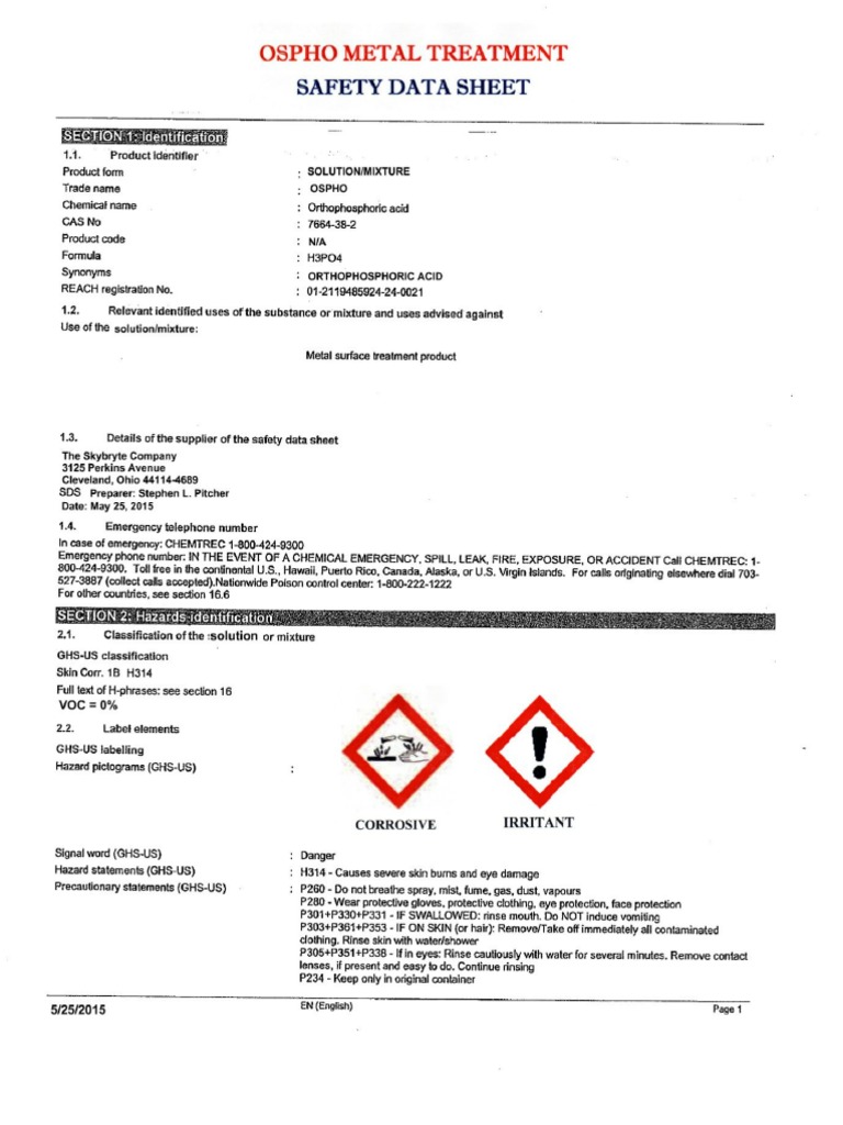 Ospho SDS New | PDF
