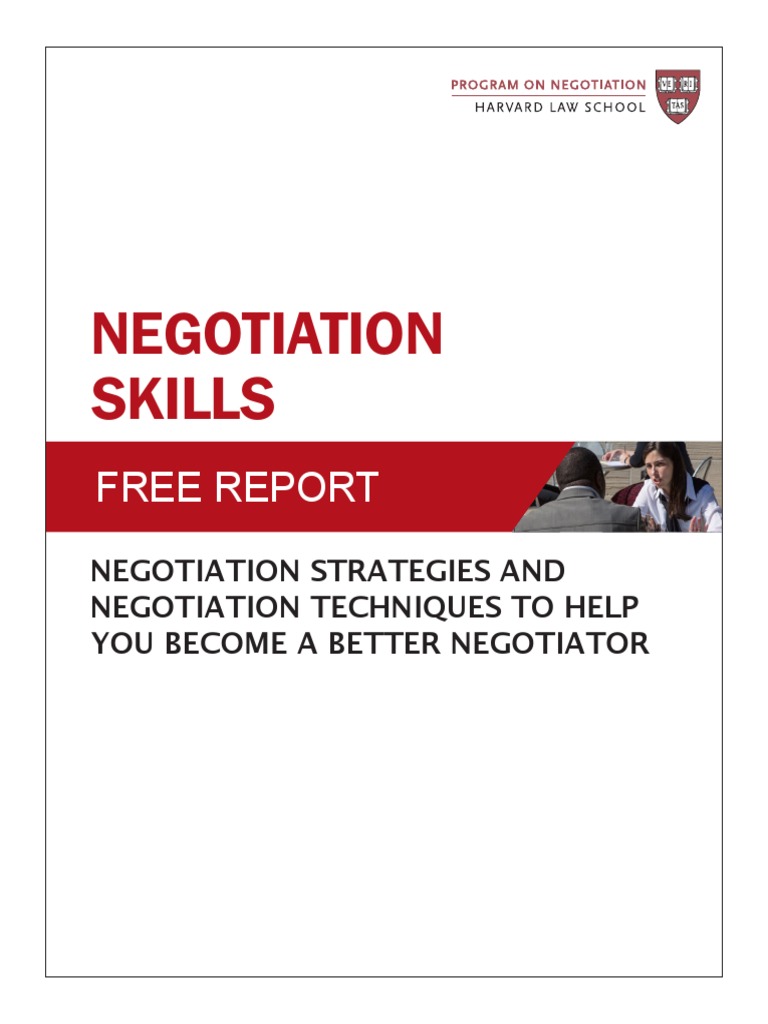 Negotiation Skills Free Report | PDF