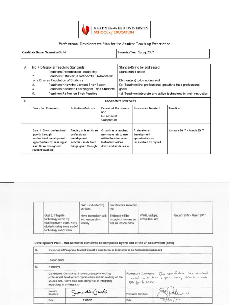 Student Teaching PDP Compressed | PDF