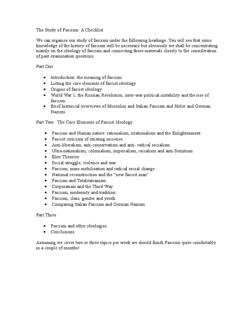 The Study of Fascism | PDF | Fascism | Statism