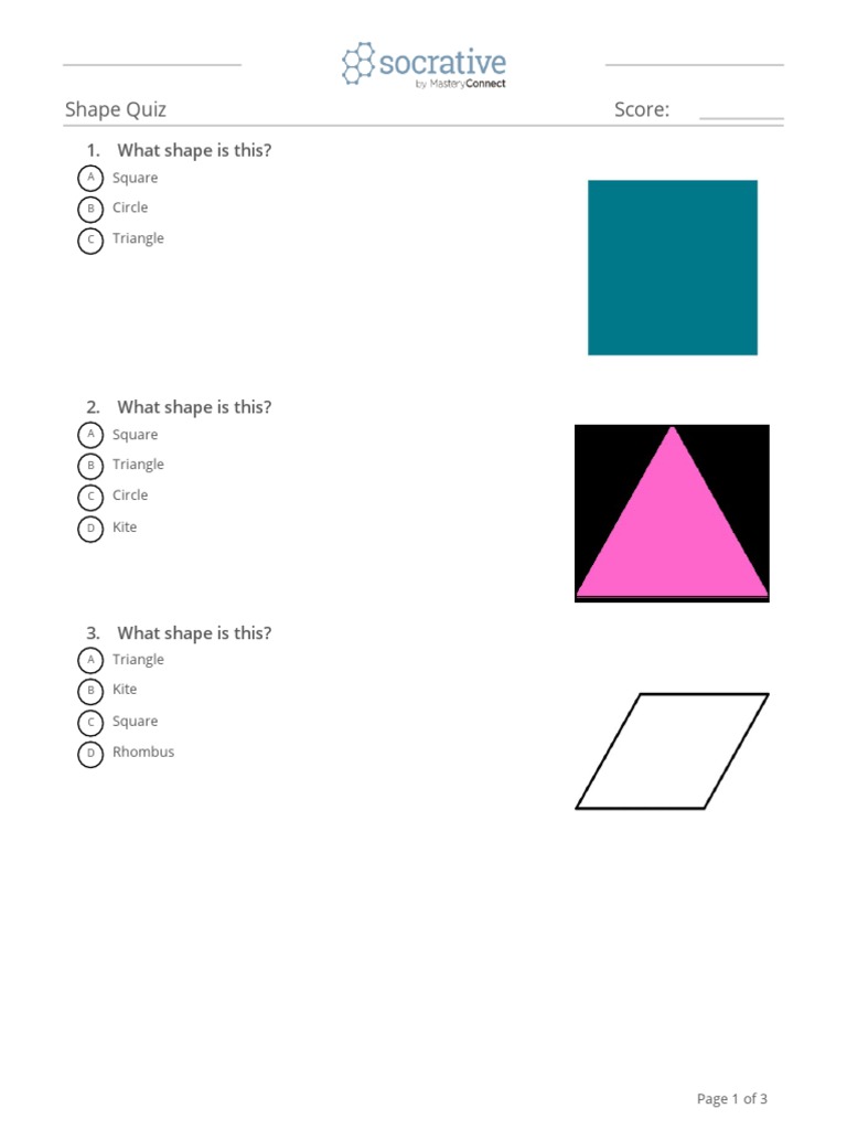 Shape Identification Quiz | PDF