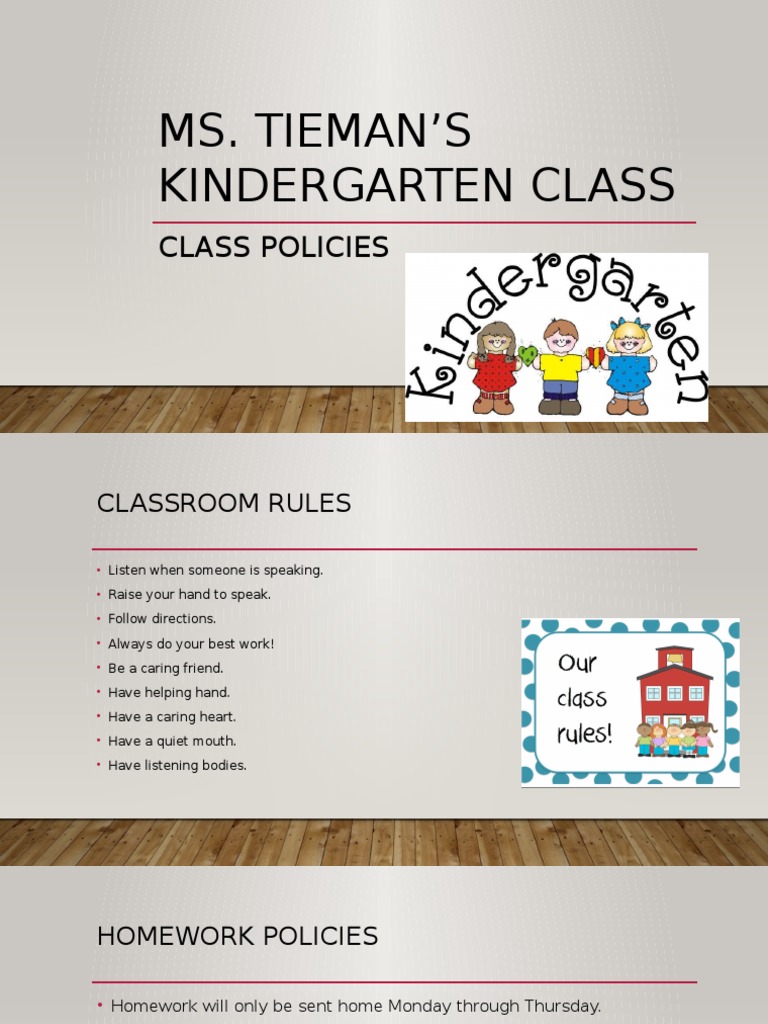 Kindergarten Class Policies & Supplies | PDF | Self-Improvement | Wellness