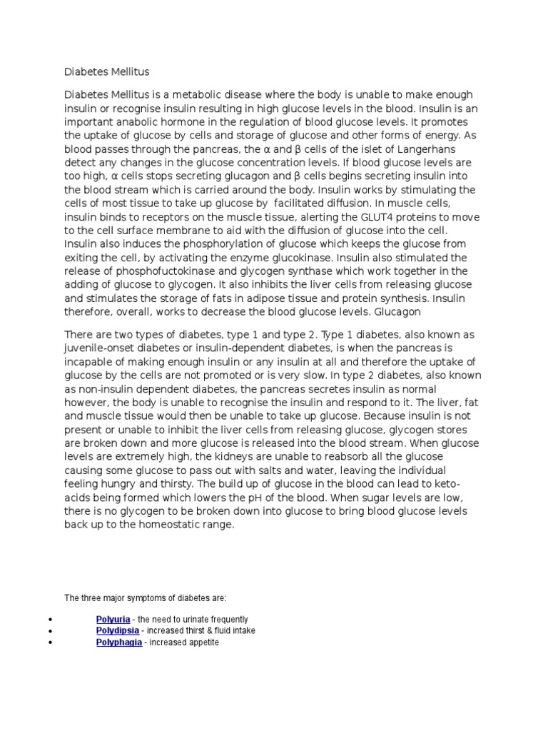Polyuria Polydipsia Polyphagia | PDF | Insulin | Diabetes Mellitus
