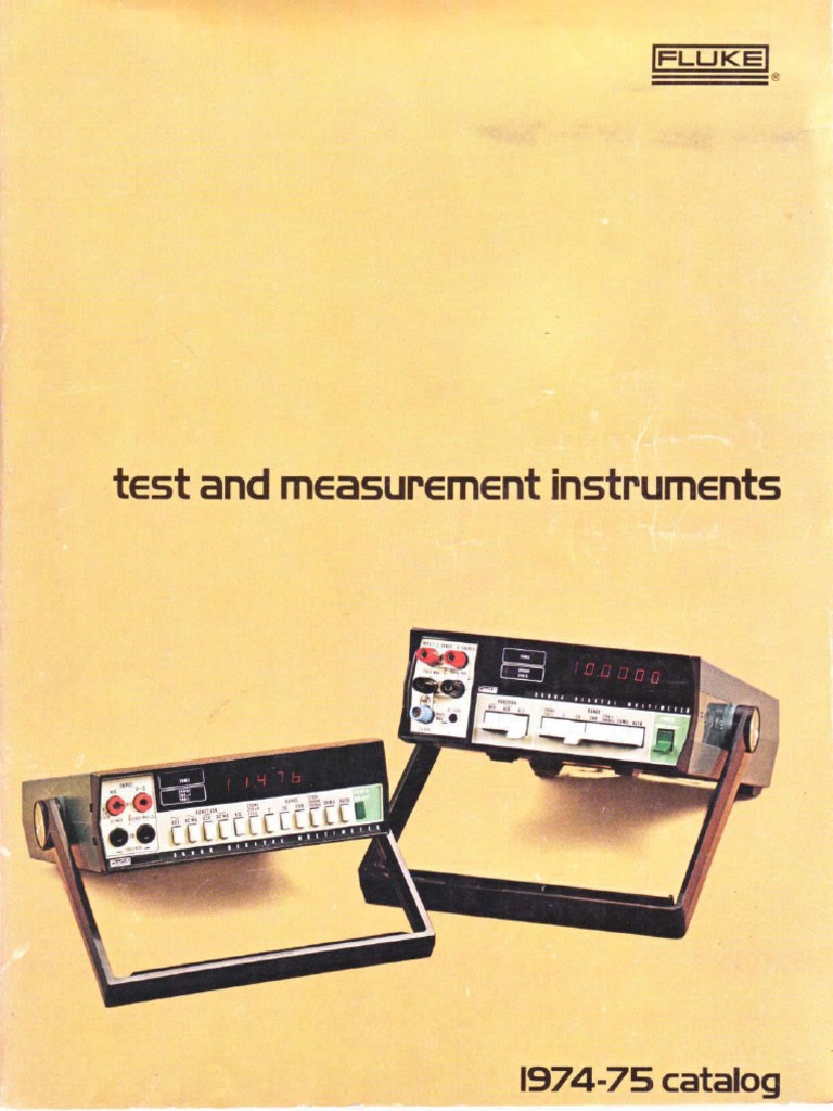 Fluke Catalog 1974-75 | PDF | Physical Quantities | Equipment