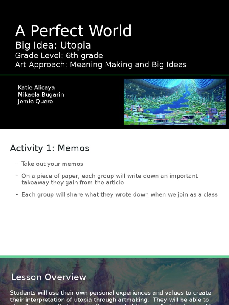 Creating Utopian Art in Class | PDF | Social Science