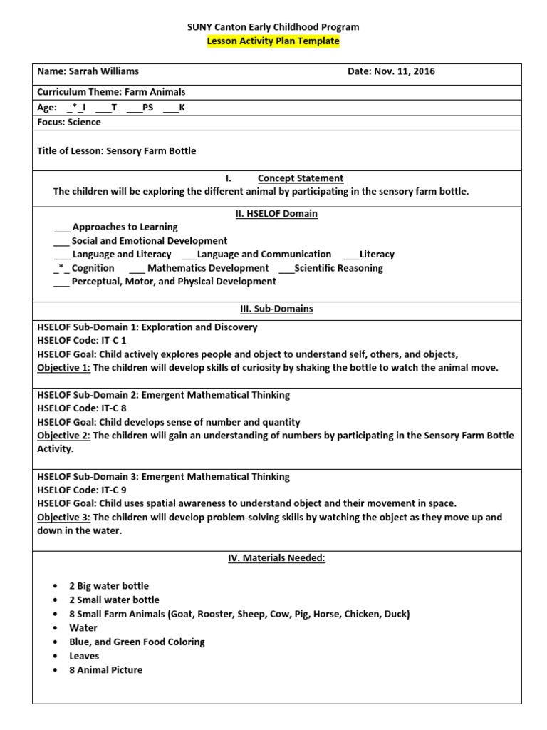 Naeyc Standard 4c | PDF | Perception | Early Childhood Education