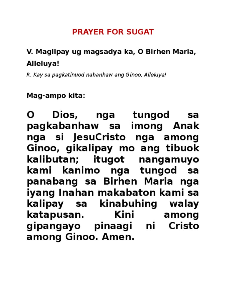 Prayer For Sugat | PDF