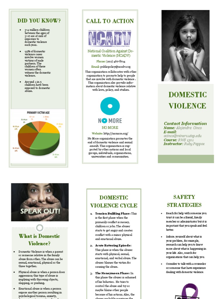 Brochure | PDF | Domestic Violence | Violence