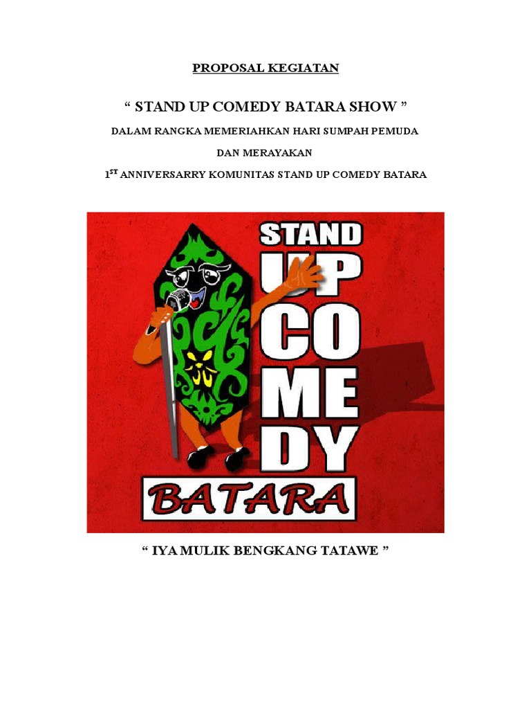 Contoh Proposal Stand Up | PDF