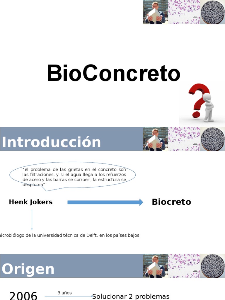 Presentacion Bioconcreto | PDF | Las bacterias | Agua