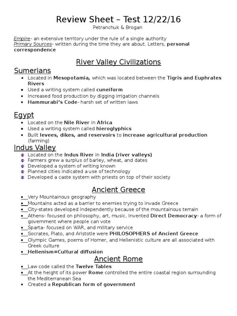 Overview of Ancient Civilizations | PDF