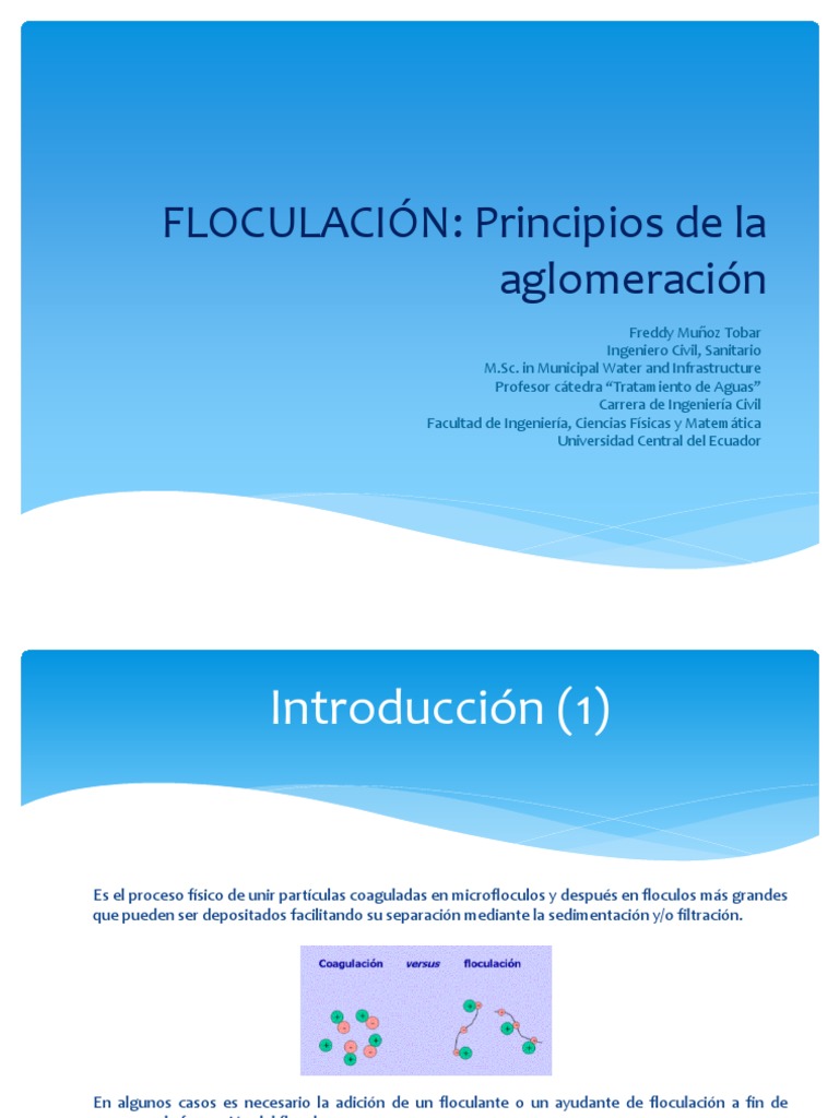 Floculación | PDF | Sedimentación | Movimiento (física)