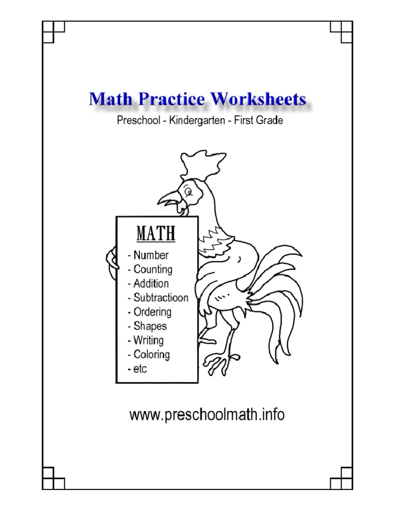 Printable Math Worksheets For Kids | PDF | Kindergarten | Preschool