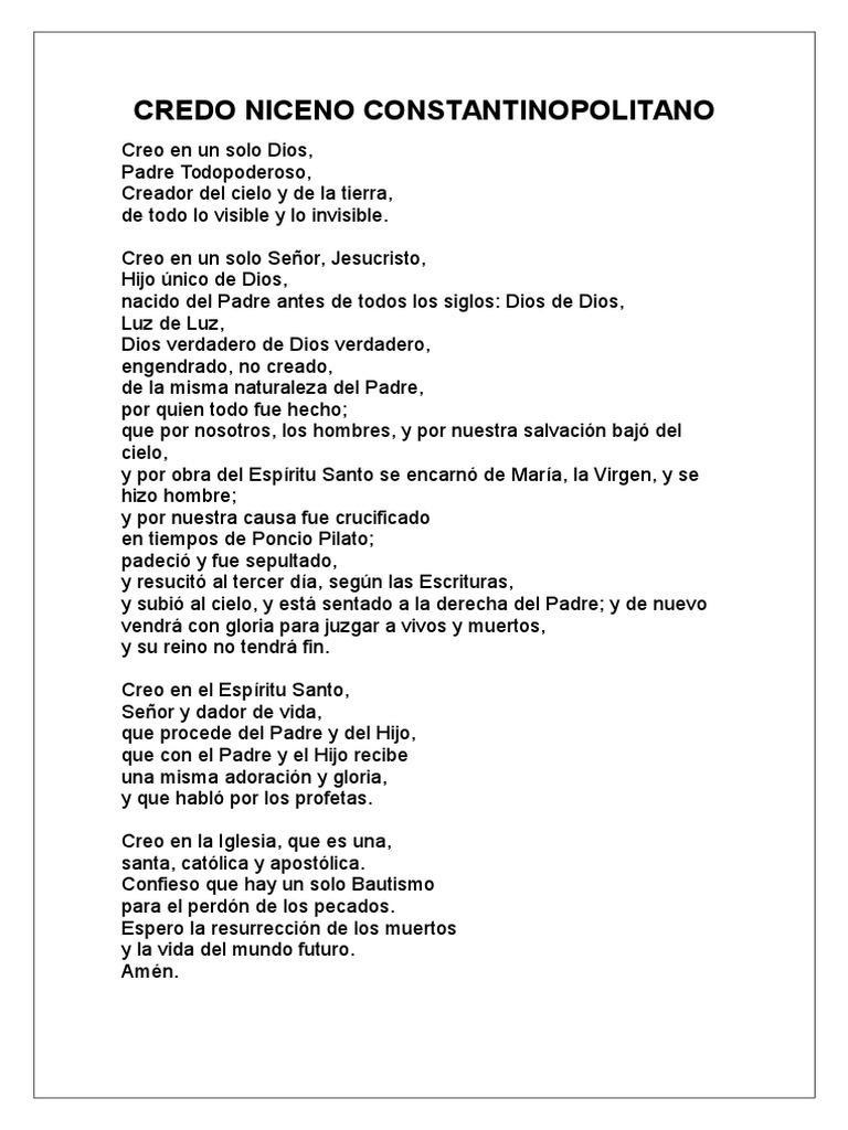 Credo Niceno Constantinopolitano