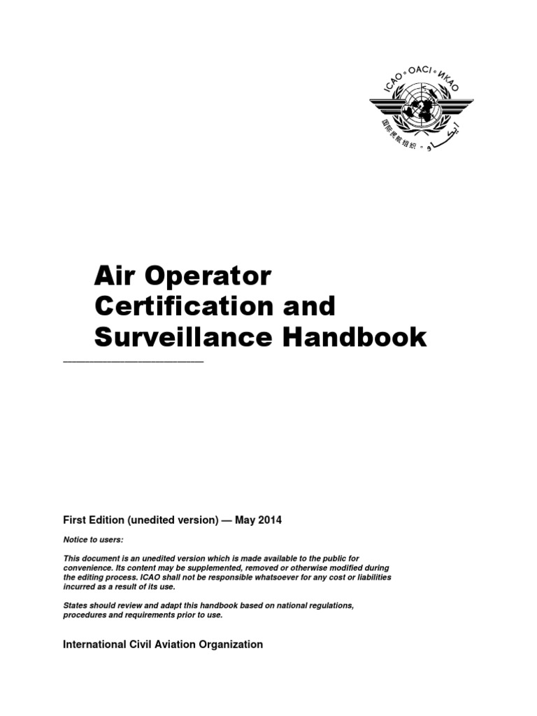 Air Operator Certification Handbook | PDF | Aviation | Instrument ...