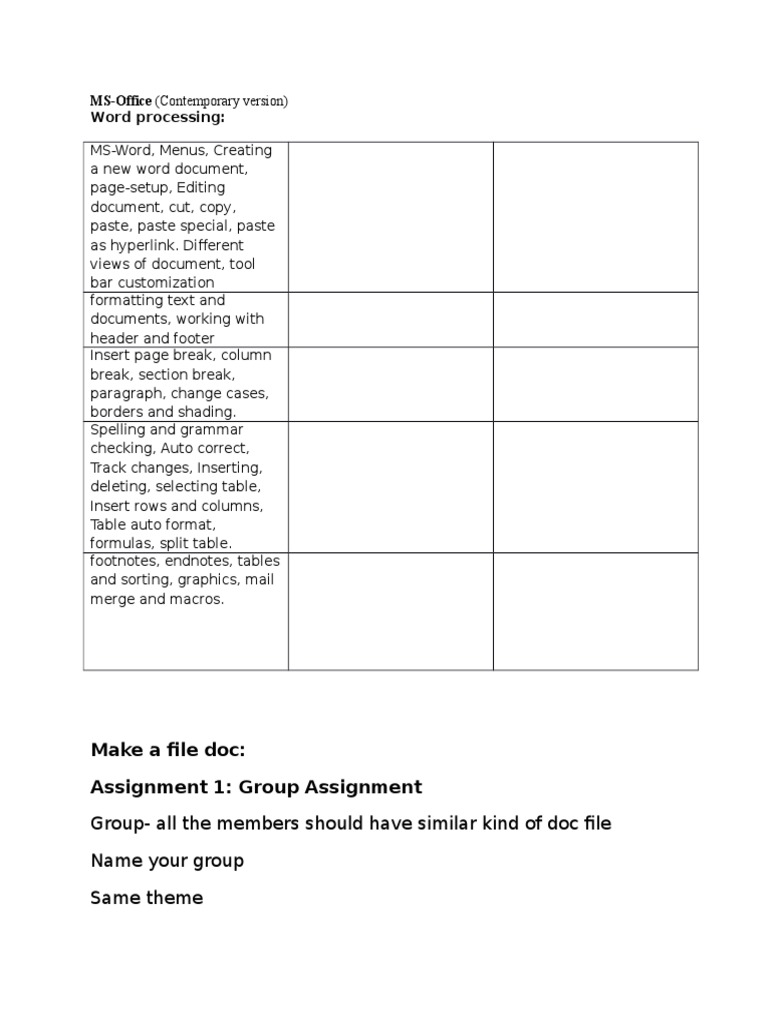 Guide to Formatting and Editing Documents in MS Word: A Comprehensive ...
